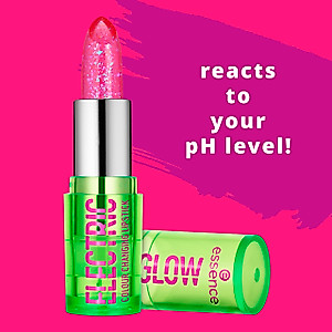 essence | Electric Glow Color Changing Lipstick | pH Reactive Natural Pink for All Skin Tones | Vegan & Cruelty Free | Gluten Free, Without Oil & Parabens