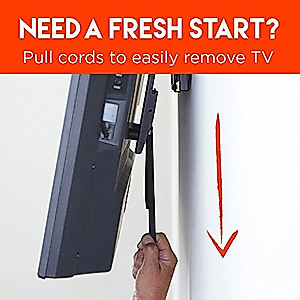 ECHOGEAR Low Profile Fixed TV Wall Mount for TVs Up to 80" - Holds Your Only 1.25" from The Pull String Locking System Easy Cable Access Big Hardware Assortment Simple Install