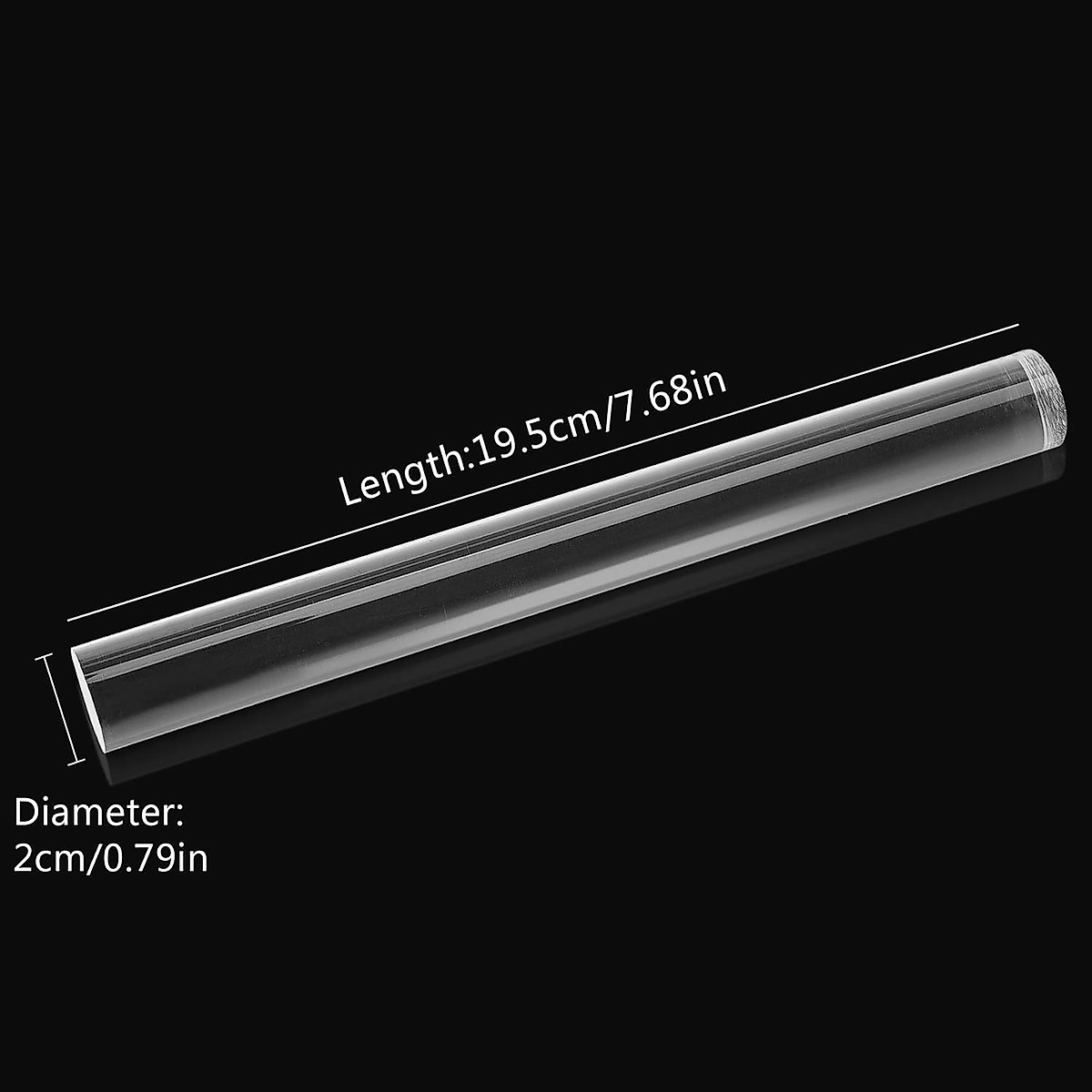 AUGSUN 1pcs Acrylic Clay Roller Acrylic Round Tube Roller Rolling Clay Bar Clear Clay Art Craft DIY Polymer Clay Tool