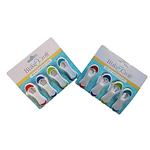 Blake & Croft 8 Pc Colorful Bag Clips, Food Clips, Chip Clips for Food Storage with Seal Grip for Snack Bags and Food Bags