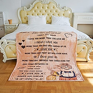 BLAMEZI Gift to My Man Fleece Blanket,Personalized Bed Flannel Throw Blanket, Father's Day Wedding Anniversary for Husband Dad (80“X60, to My Man)