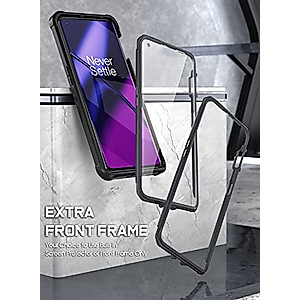 Poetic Guardian Case for OnePlus 11 5G 6.7" (2023) [20 FT Mil-Grade Drop Tested], Full-Body Hybrid Shockproof Bumper Cover with Built-in Screen Protector, Black/Clear