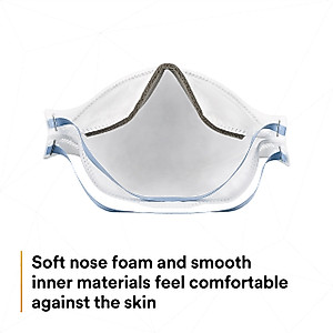 3M Aura Particulate Respirator 9205+, N95, Pack of 20 Disposable Respirators, Individually Wrapped, 3 Panel Flat Fold Design Allows for Facial Movements, Comfortable, NIOSH Approved