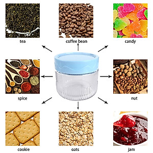 6 Pcs 8.5 oz Mason Jars with Lids, Glass Jars with Airtight Lids, for Salad, Spice, Candy, Jam, Seasoning, Small Meal Prep Containers