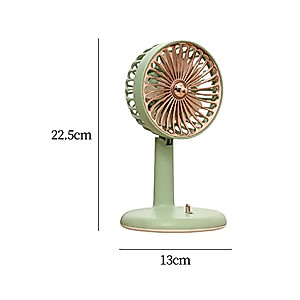 MagiDeal Desk Fan Table Fans Vintage Quiet Strong Mini USB Dual Adjustable Desktop Air Circulate Fan Personal Fan for Office Desktop Table Indoor Men, Green