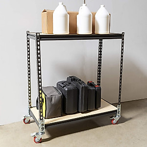 4pc - Storage Rack Caster Wheels (Adapts to Boltless Self Locking Shelving Racks) (3" (500 Max Total Capacity))