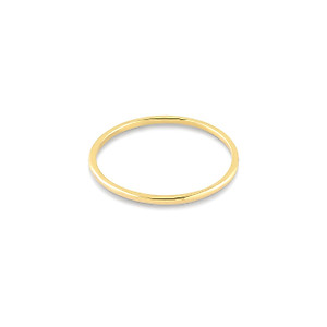 14k Real Gold Band Ring for Women | Dainty Stacking Rings in 14k Gold | Simple Gold Rings | Women's 14k Gold Jewelry | Gift for All Occasions, Size 8
