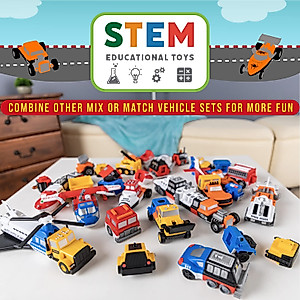 Mix or Match Vehicles, Magnetic Toy Play Set, Race Cars