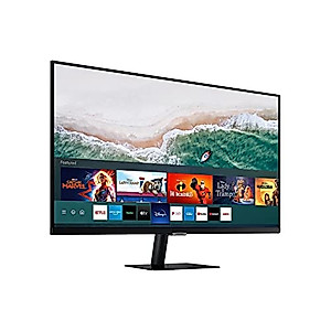 SAMSUNG 27-inch M5 Smart Monitor with Mobile Connectivity, FHD, Remote Access, Office 365 (LS27AM500NNXZA), Black (Renewed)