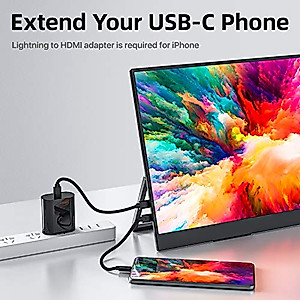 cocopar Portable Monitor – Upgraded 17.3 Inch IPS HDR 72% sRGB FreeSync USB-C 1080P FHD Eye Care Portable Screen with Type C HDMI Speakers Kickstand for Laptop PC Mac Surface Phone PS5 PS4 Xbox