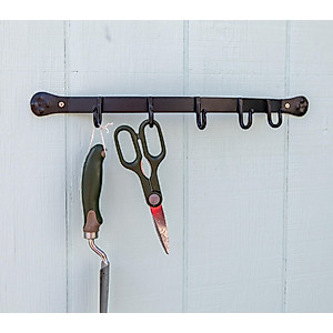 Garden Tool Bracket with 5 Hooks
