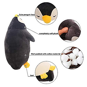DENTRUN Penguin Stuffed Animals Bulk, Cute Penguin Plush Doll Play Toys for Kids Girls Boys Adults Birthday Xmas Present, Adorable Soft Plushies and Gifts, 12.20/18.11/22.44/25.98 Inchs, Blue, Black