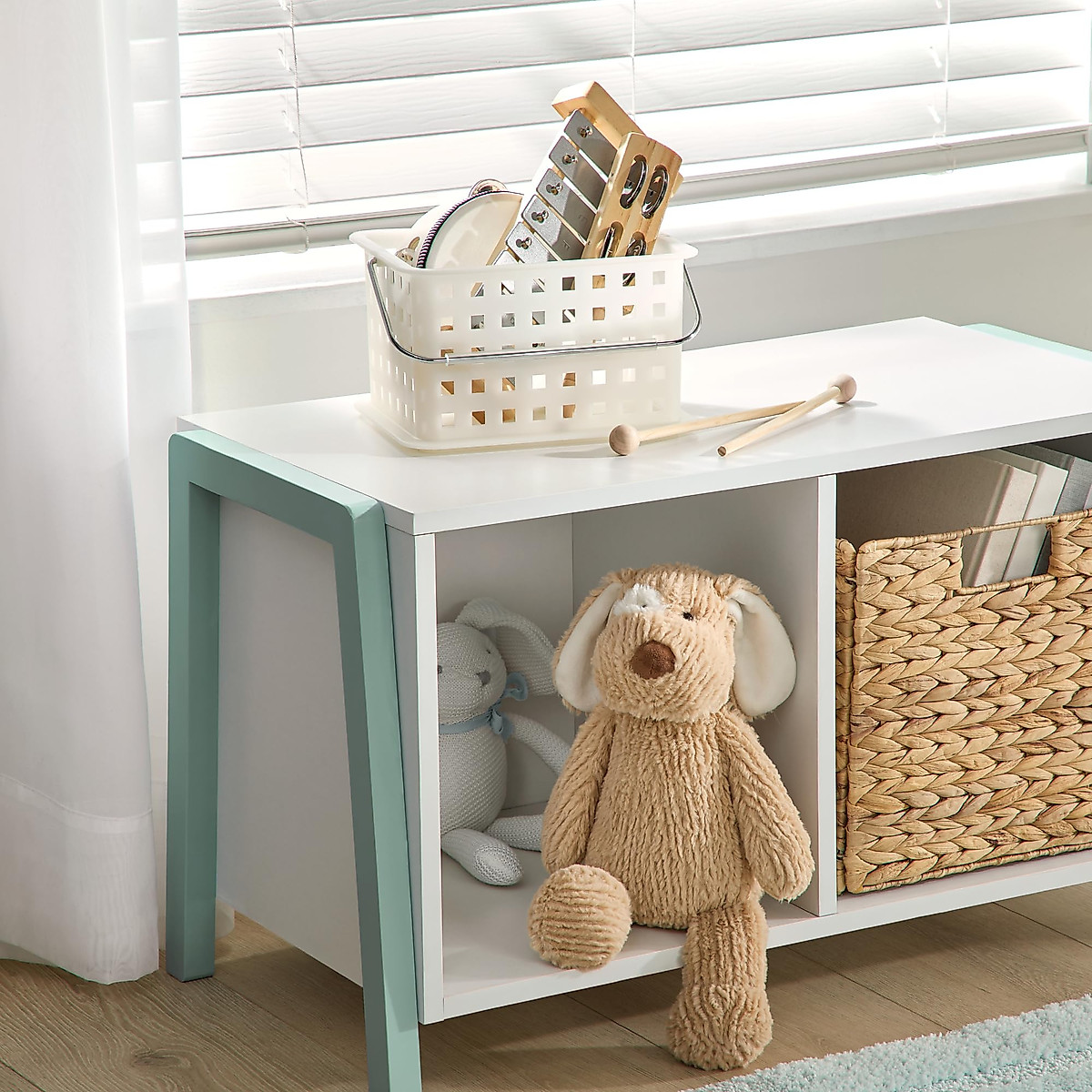 iDesign Spa BPA-Free Recycled Plastic Small Stackable Basket, 9.25" x 6.69" x 5.13", Frost