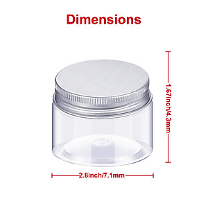 SATINIOR 12 Pack Clear Plastic Storage Favor Jars Wide-Mouth Plastic Containers with Lids for Beauty Products (4 Ounce)