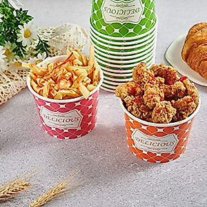 LITOPAK 120 Pack 12 oz Ice Cream Cups, Ice Cream Bowls for Cold and Hot Foods, Paper Ice Cream Bowls, Disposable Dessert Cups, Paper Ice Cream Sundaes Cups for Ice Cream, Hot Soup, Snacks, and Fruits.