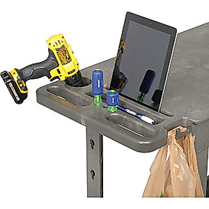 Global Industrial Plastic 2 Flat Shelf Service & Utility Cart, 38” x 17-1/2”, 5" Rubber Casters