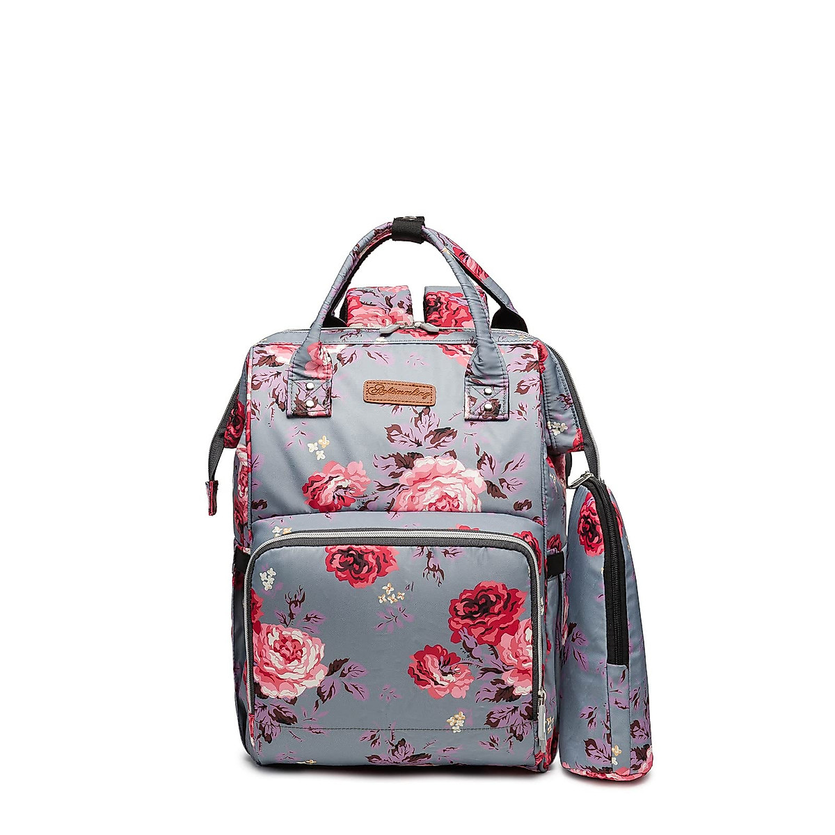 Diaper Bag Backpack, Baby Bag with Changing Pad, Waterproof Multifunction Nappy Bag,Maternity Travel Back Pack for Mom&Dad (Floral)