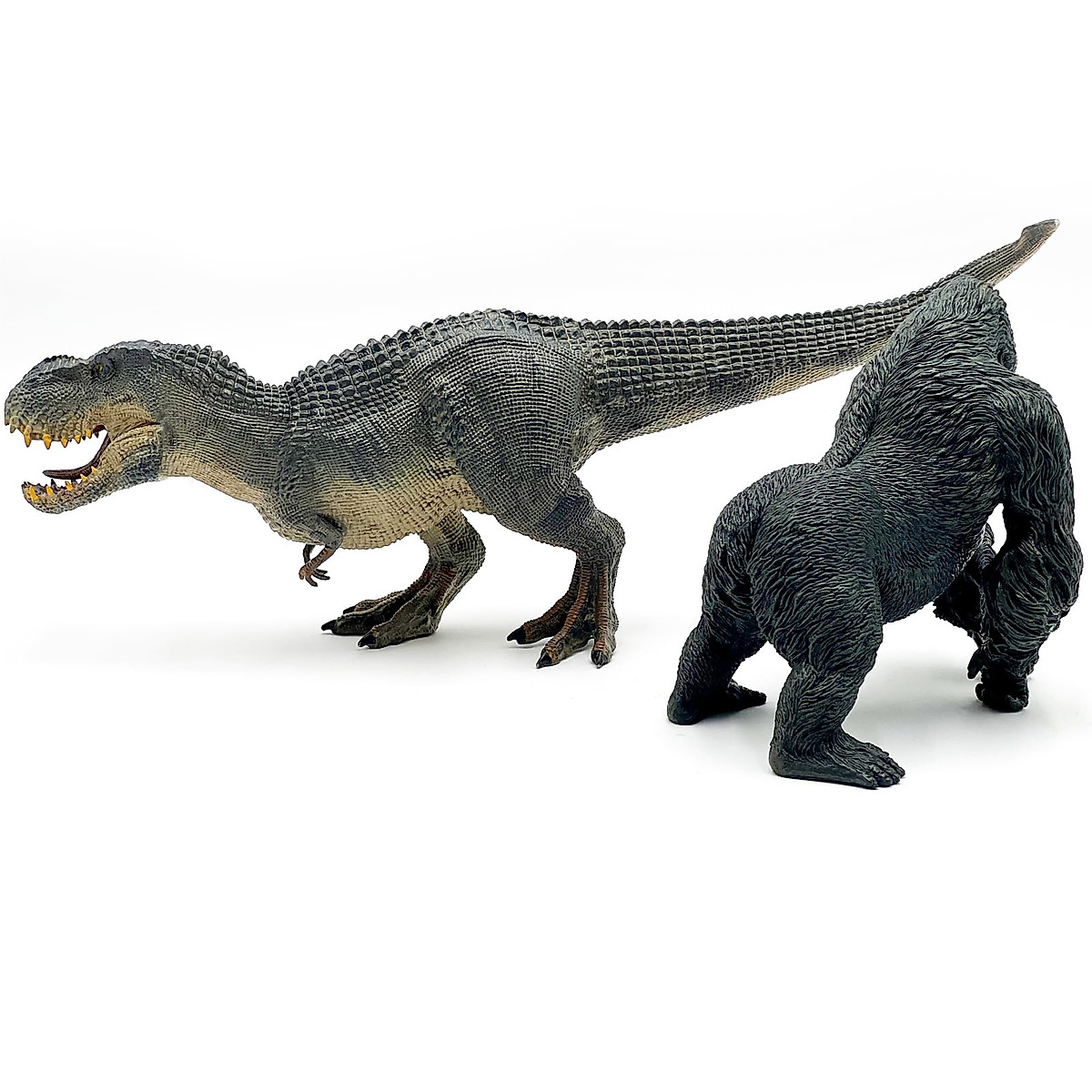 Gemini&Genius King Kong Toys Vastatosaurus Rex Dinosaur World Toys Stand Up with Movable Jaw Gorilla Action Figurine Gift for Kids