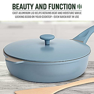 Goodful All-in-One Pan, Multilayer Nonstick, High-Performance Cast Construction, Multipurpose Design Replaces Multiple Pots and Pans, Dishwasher Safe Cookware, 11-Inch, 4.4-Quart Capacity, Blue Mist