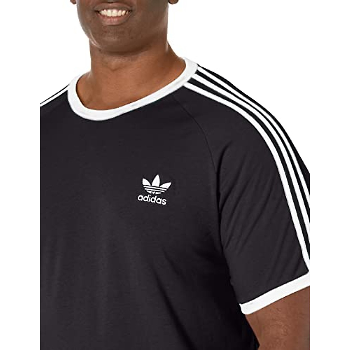 adidas Originals Men's Adicolor 3-stripes Tee, Black, X-Large