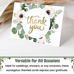 Thank You Cards - All Occasions 48 pack | Thank You Cards with Envelopes | Bridal Shower Thank You Cards | Wedding Thank You Cards | Baby Shower Thank You Cards | Blank Thank You Cards | Floral Thank You Card(4x6)