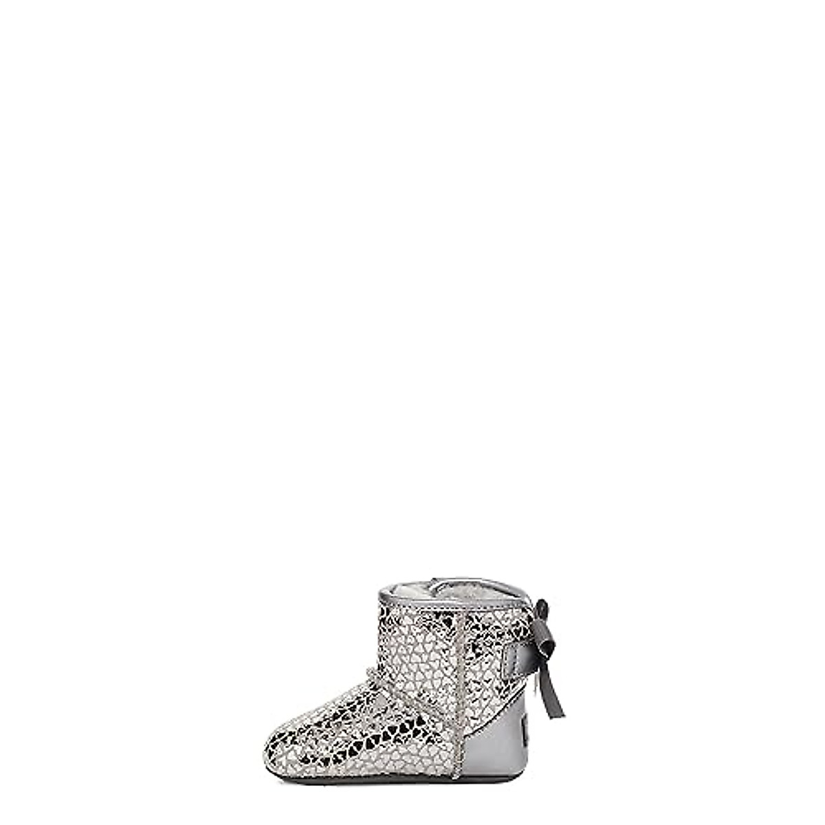 UGG Unisex-Baby Jesse Bow Ii Gel Hearts Boot, Silver, 4-5 Toddler