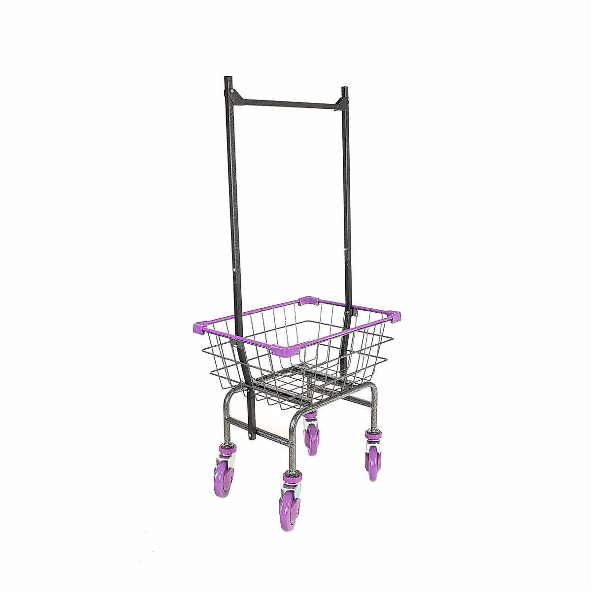 CHAMIN 1.5BU Chrome Coated CART for House and Commercial (Lavender Color) (Powder Coating, 1.5 Bushel)