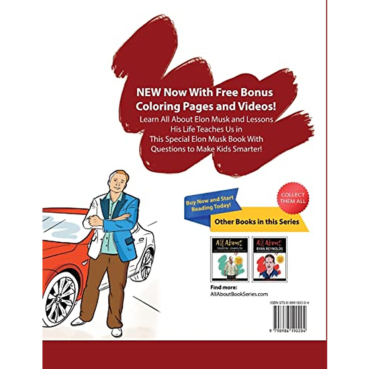 All About Elon Musk: Elon Musk Biography Children's Book for Kids (With Bonus! Coloring Pages and Videos)