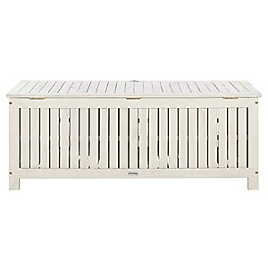 Safavieh PAT7037C Outdoor Abri White Storage Cushion Box