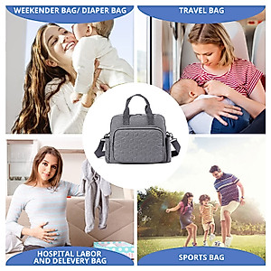 Diaper Bag Tote Mommy Bag - Corssbody Diaper Bag Shoulder Bag for Labor and Delivery, Large Capacity Waterproof Baby Bag for Mom Travel, Baby Necessities Bag