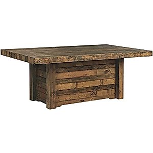 Signature Design by Ashley Sommerford Farmhouse Reclaimed Pine Wood Dining Table, Seats up to 6, Brown
