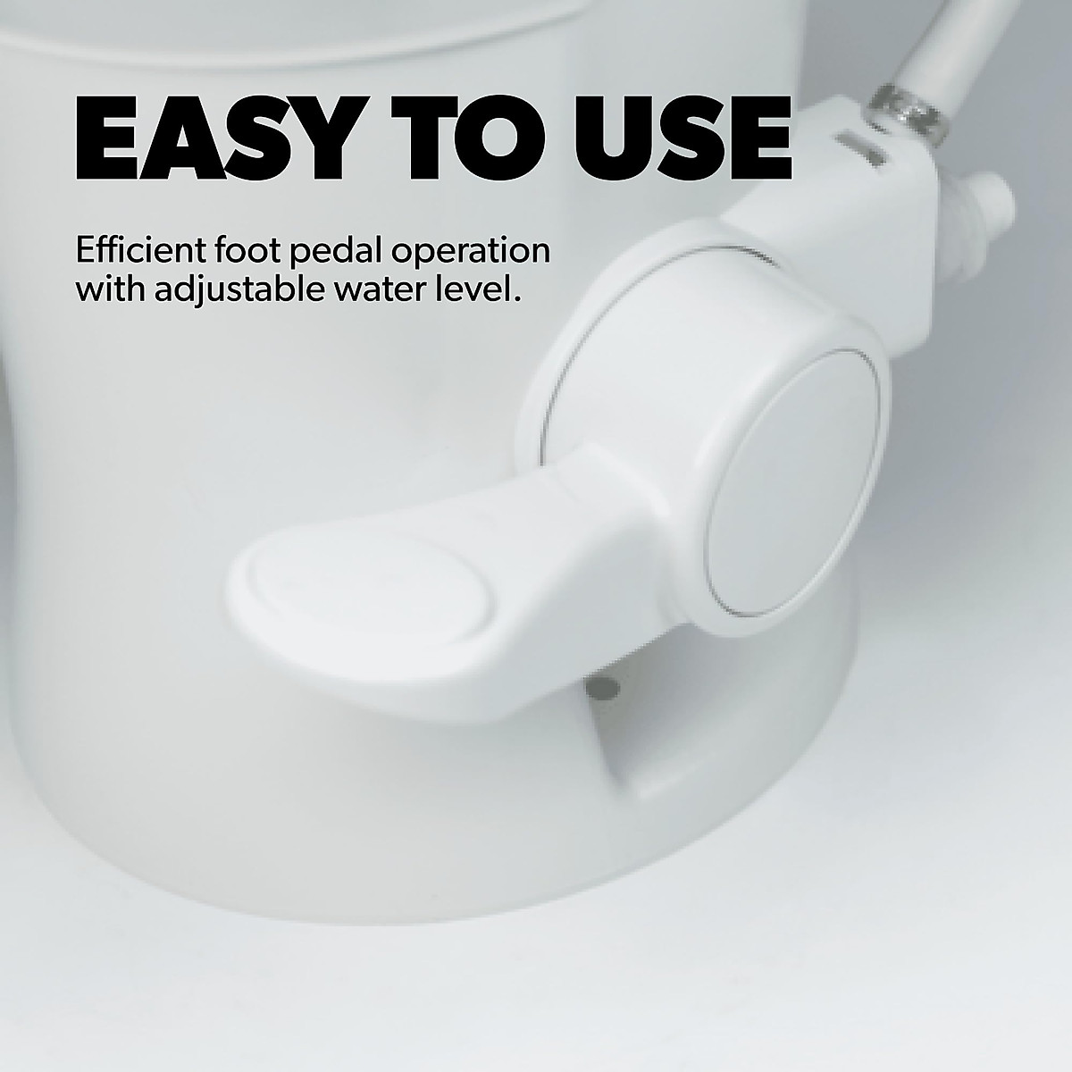 Dometic 300 Series Gravity-Flush RV Toilet | Powerful Triple-Jet Action Flush with Adjustable Water Level | Standard Height Flush with Foot Pedal for RVs, Trailers, and Outdoor Campers