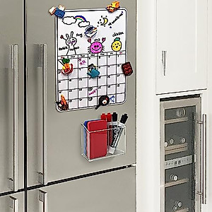 Magnetic Glass Whiteboard Marker Holder, Magnetic Pen Holder, Magnetic Dry Erase Marker Holder, Whiteboard Marker Holder Magnetic Marker Holder for Fridge, Whiteboard, Office, Home, 1 Pack,Transparent