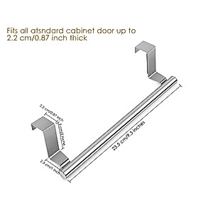 DS. DISTINCTIVE STYLE Kitchen Towel Holder Over Cabinet Door Towel Bar 2 Pieces Stainless Steel Kitchen Towel Hanger