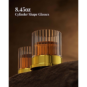 Whiskey Decanter Sets for Men, 20.3 Oz Decanter Set with 2 Glasses, Gifts for Men, Him, Dad, Brother, Birthday Gift Ideas from Daughter Son, Cool Liquor Dispenser for Home Bar