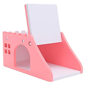 1pc Little Pet Staircase Villa Hamster Habitat Small Hamster Toys Wooden Hamster Hut Novel Hamster House Hamster Villa Pet Supply Small Pets Toys Pet Playing House