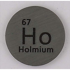 Holmium (Ho) 24.26mm Metal Disc 99.9% Pure for Collection or Experiments