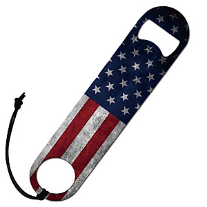 Vintage USA Flag Heavy Duty Bottle Opener Independence Day Bottle Opener Suitable for Kitchen Bar or Restaurant Unique Funny Stainless Steel Opener Gift Bartender Men Gift Idea for Birthday