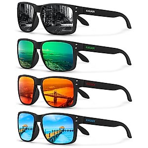 KUGUAOK Polarized Square Sunglasses For Men and Women Matte Finish Sun Glasses UV Protection Glasses
