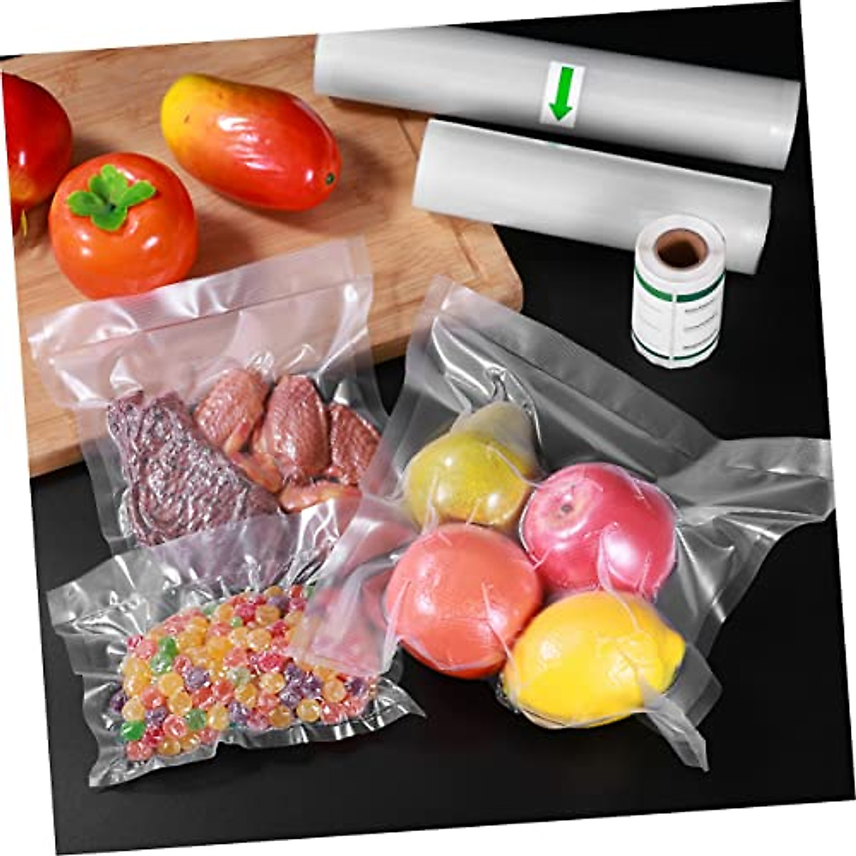 VOSAREA 3 Rolls Vacuum Storage Bag Vacuum Bags Refrigerator Bags Reusable Sandwich Bag Vacuum Seal Storage Bags Fruit Fresh Bags Vaccum Seal Storage Bags Fridge Bags Bye Transparent