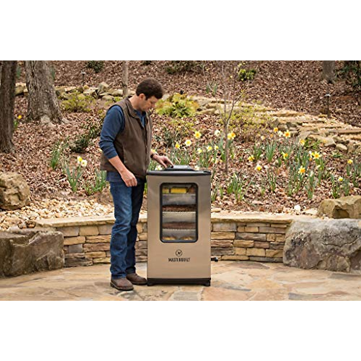 Masterbuilt MB20074719 Bluetooth Digital Electric Smoker, 40 inch, Stainless Steel