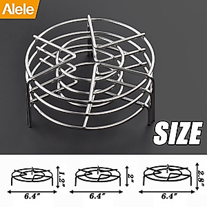 Steam Rack Trivet Stainless Steel Steaming Rack Electric Pressure Cooker steam rack Stand Diameter 6" 3Pack