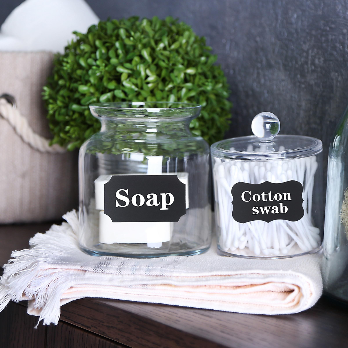 Mr. Pen- Chalkboard Labels, 100pc, Assorted Shapes, 1 White Chalk Marker and Small Towel, Labels, Label Stickers, Labels for Storage Bins, Sticker Labels, Bottle Labels, Food Labels, Jar Labels