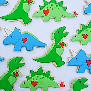 Dinosaur Cookie Cutters 7-Pc. Set Made in the USA by Ann Clark, T-Rex, Brontosaurus, Stegosaurus, Dino Foot, Egg and more