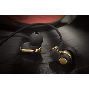 SoundMAGIC PL30+C Active Sport in-Ear Headphones with Microphone and Volume Control (Black/Gold)