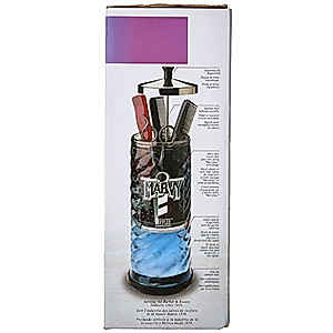 Marvy No. 8 Sanitizing Disinfectant Jar, 48 Ounce, Rubber Base, Manufactured of Heavy Wall Crystal Clear Glass