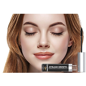 Cammile Q Organic Castor Oil Eyelash Serum - Grow Longer Lashes & Fuller Eyebrows - Natural Solution for Eyebrow and Eyelash Regrowth