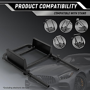 Supllueer Racing Seat Bracket Used with Racing Wheel Stand to Form Sim Cockpit Fit for Anman Marada Dardoo Minneer Adjustable Universal Sim Race Mount Support DIY, Excluding Seat