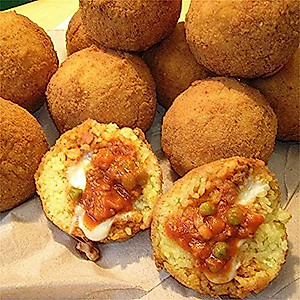 Arancini Maker Mold,160 Grams DIY Rice Ball Mold,Multipurpose Rice Ball Maker Shake,Homemade Stuffed Meat Point Ball for Kitchen Sushi Tool (Round)