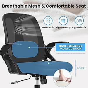 Razzor Drafting Chair Tall Ergonomic Office Chair Standing Desk Stool Chair with Adjustable Lumbar Support and Footrest Ring Executive Computer Chair